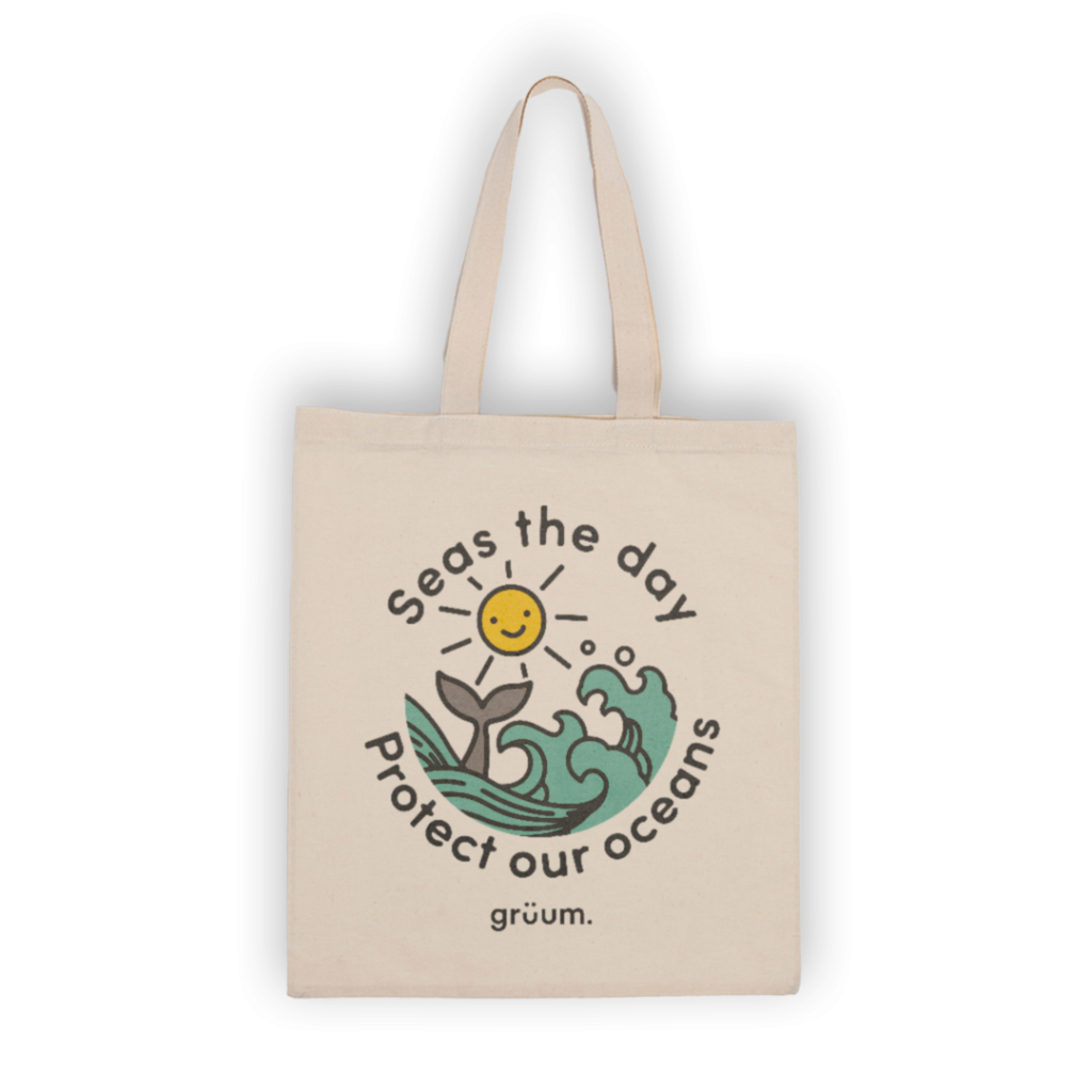 Tote Bag - Seas the day. Protect our Oceans! - grüum